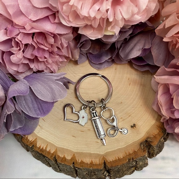Accessories | Nurses Keychain With Stethoscope Heart Charms | Poshmark